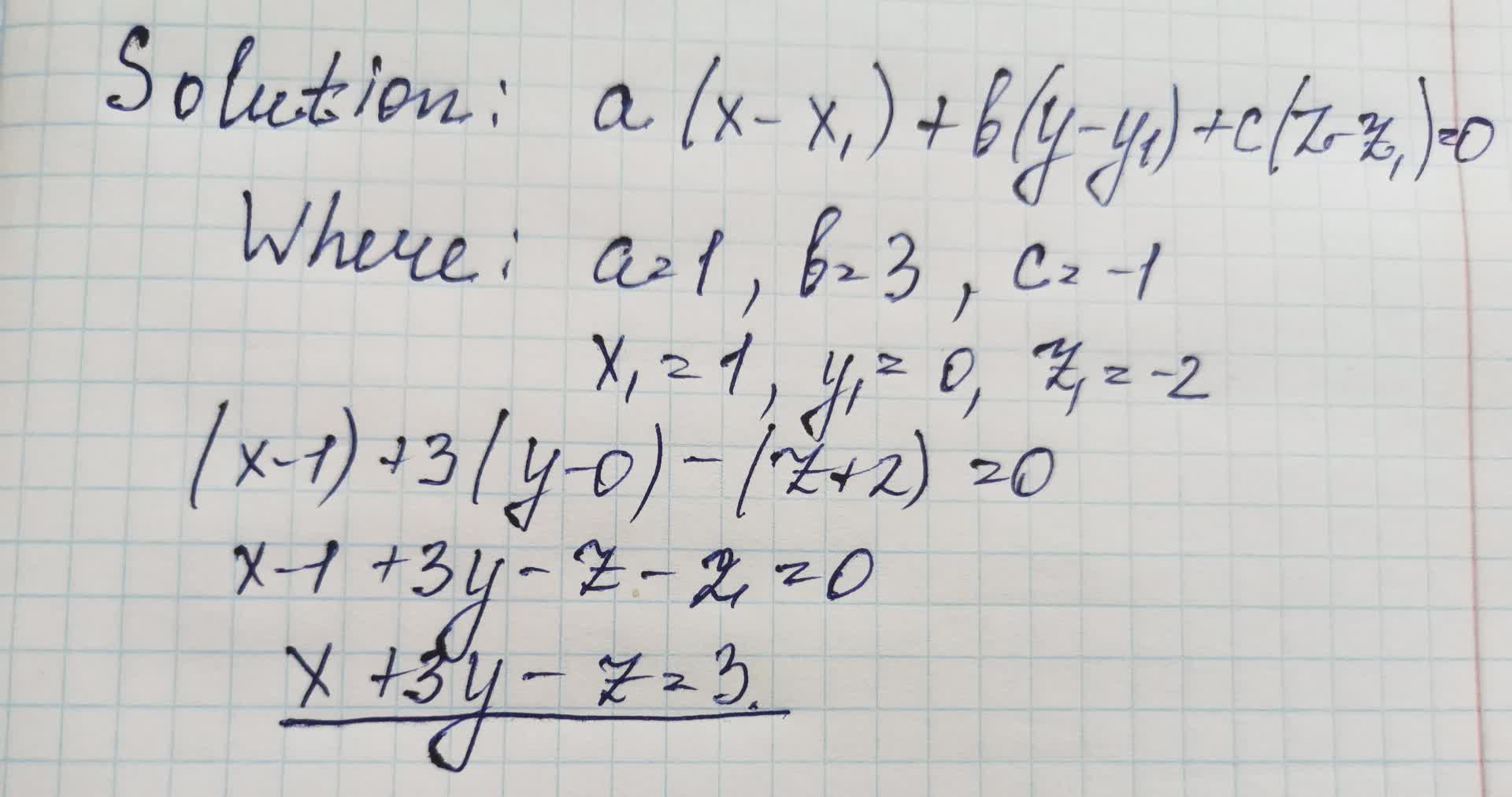 Expert Answer To Write The Scalar Equation For A Plane Through Expert Answer To Write The Scalar Equation For A Plane Through